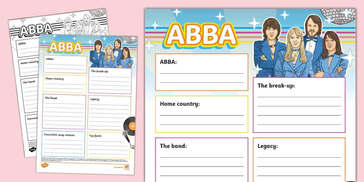 Abba Fact File Template (Teacher-Made) - Twinkl