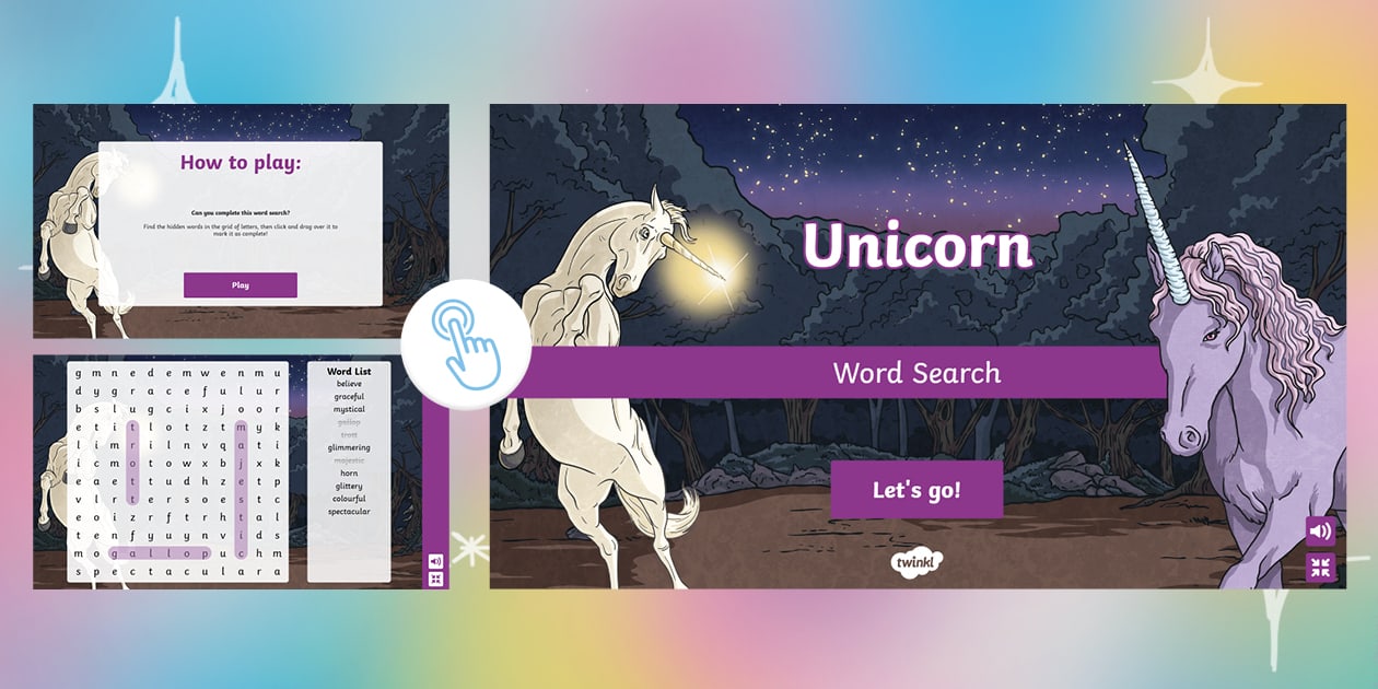 Unicorn Interactive Word Search (nauczyciel wykonał)