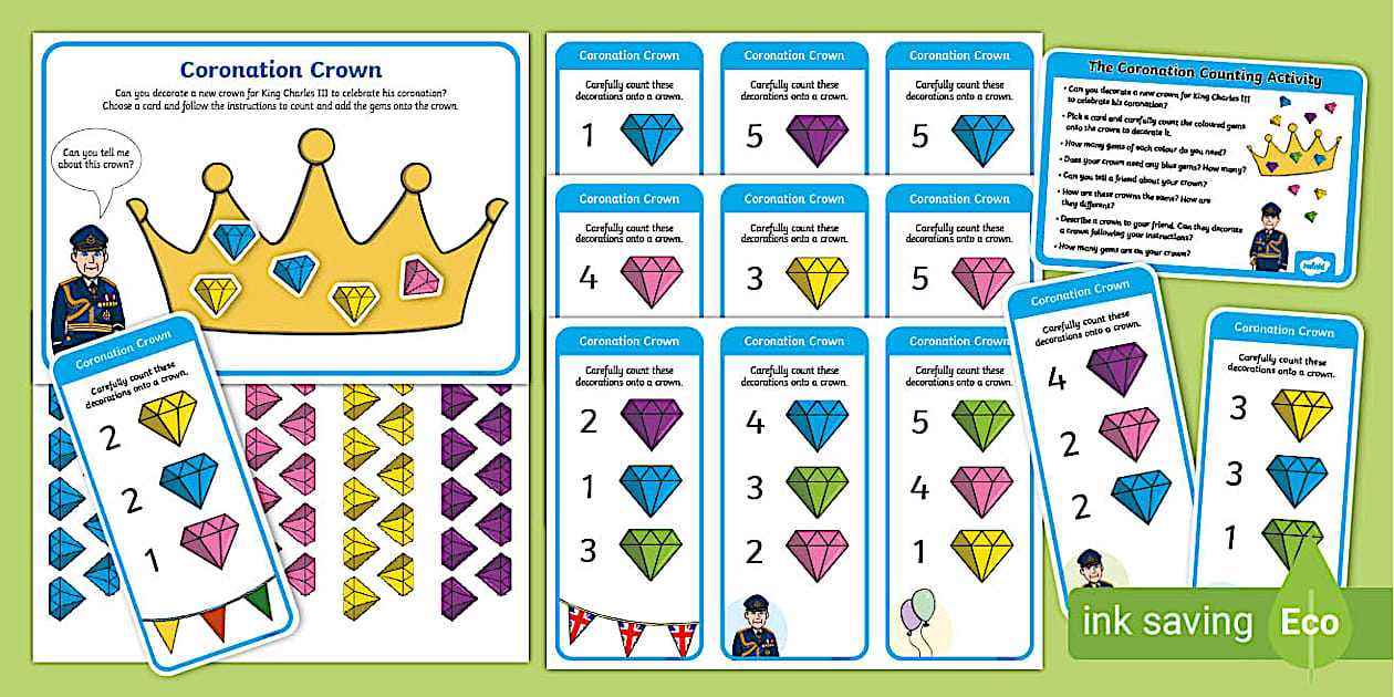 Coronation Game for EYFS Counting Activities | Twinkl