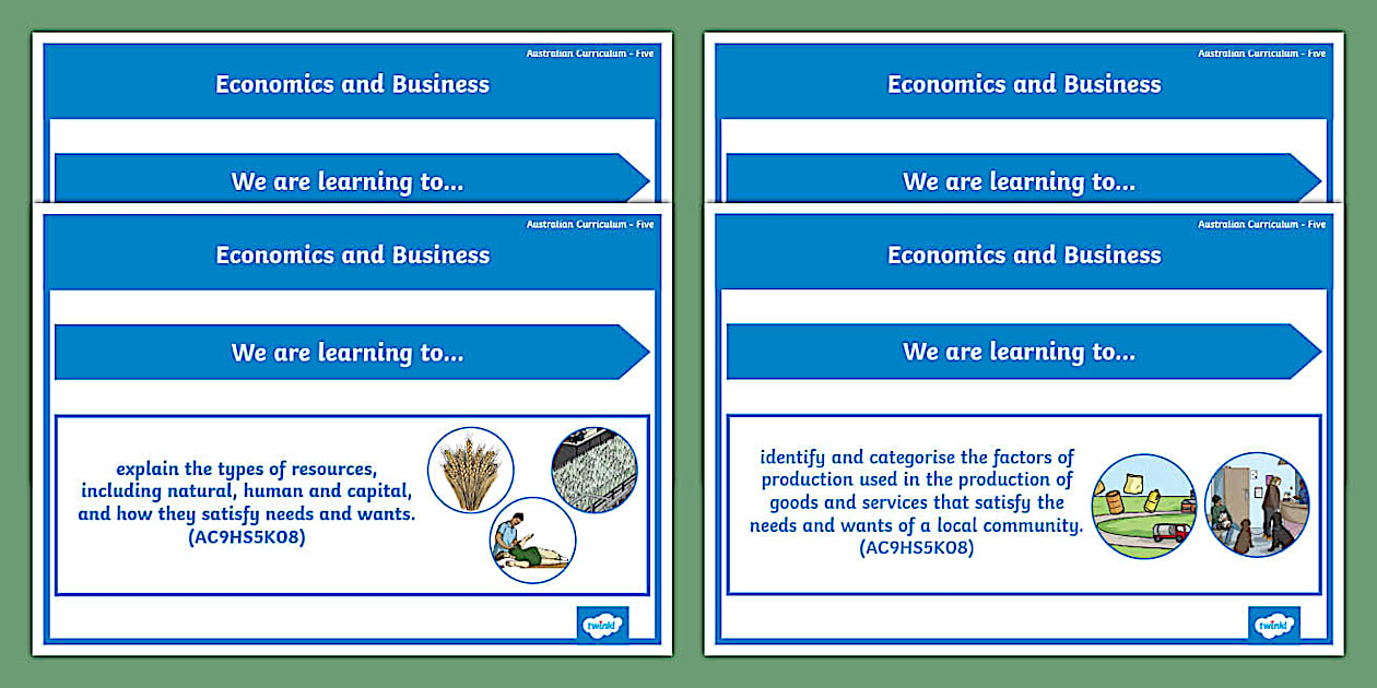 Yr 5 Economics & Business HASS Content Descriptor Statements
