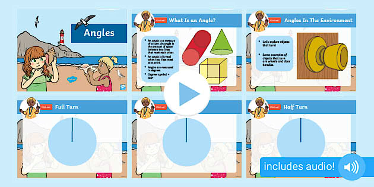 Angles Second Class Audio PowerPoint (teacher made) - Twinkl