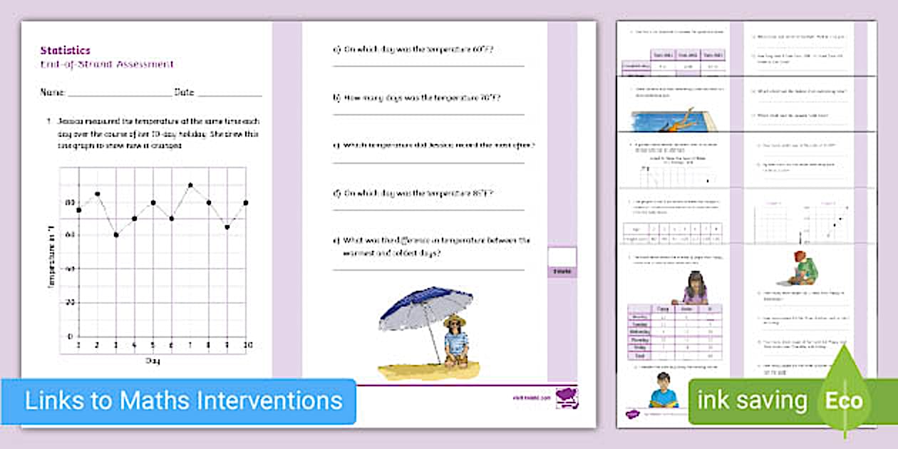 👉 Year 5 Statistics End-of-Unit Assessment (teacher made)
