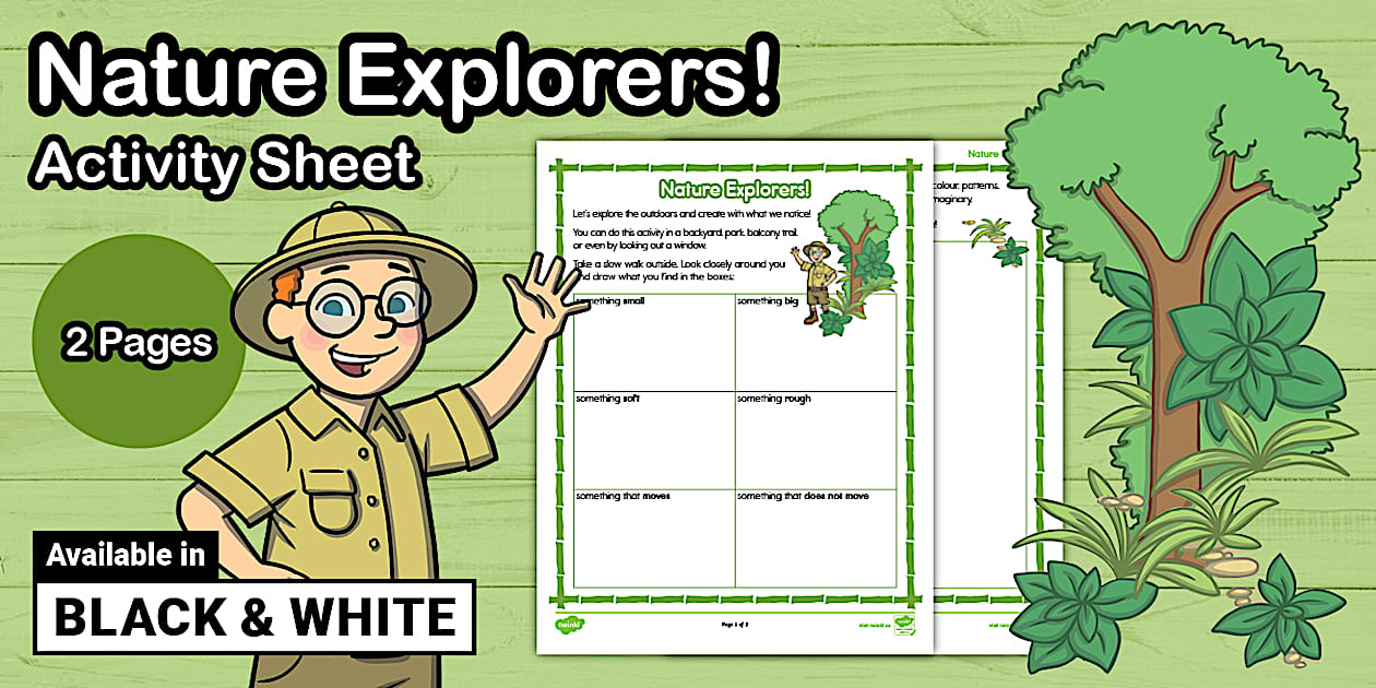 Nature Drawing Activity Sheet