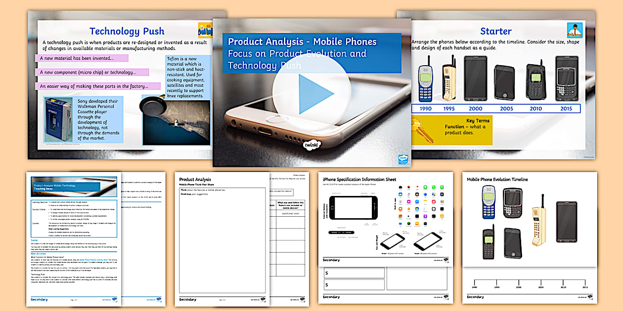 Product Analysis: Technology Push - Mobile Technology Activity Pack
