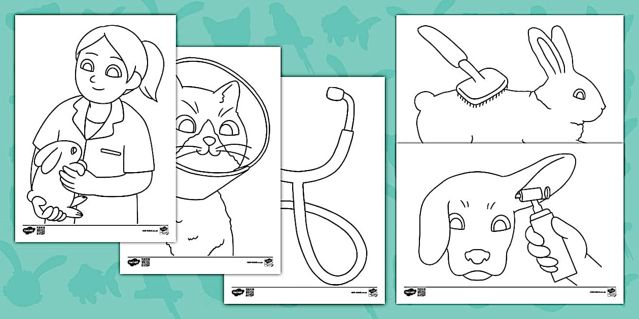 My First Vets Colouring Pack (teacher made) - Twinkl