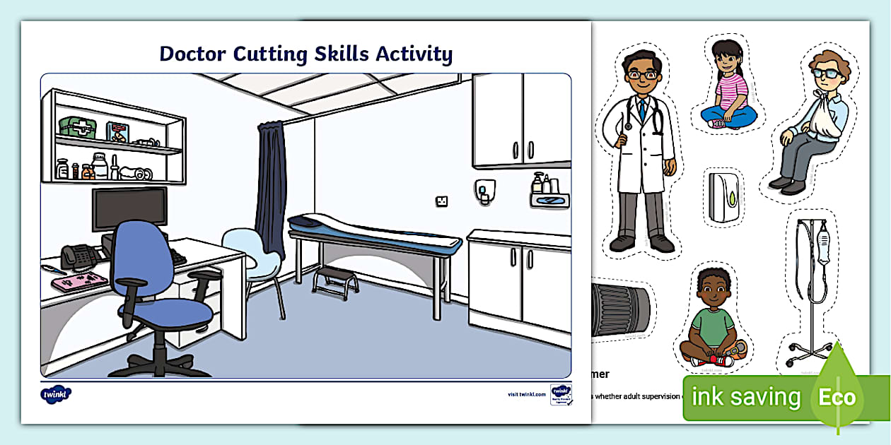 Doctor Cutting Skills Activity (teacher made) - Twinkl