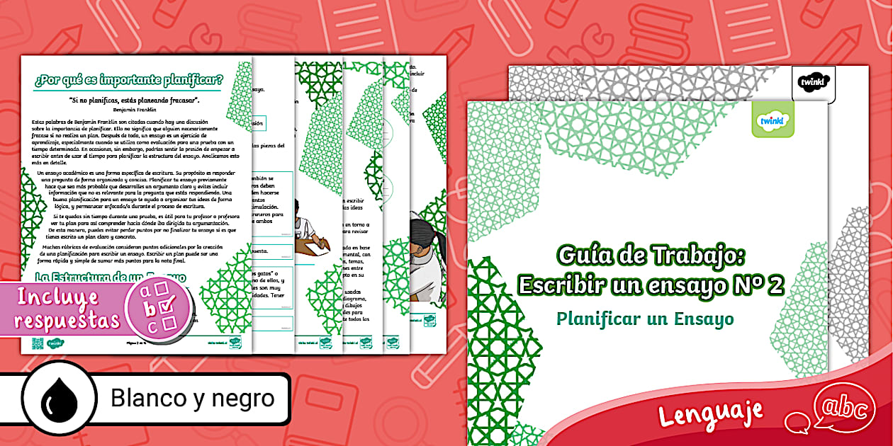 Guía de Trabajo | Escribir un ensayo | N°2 | Planificación
