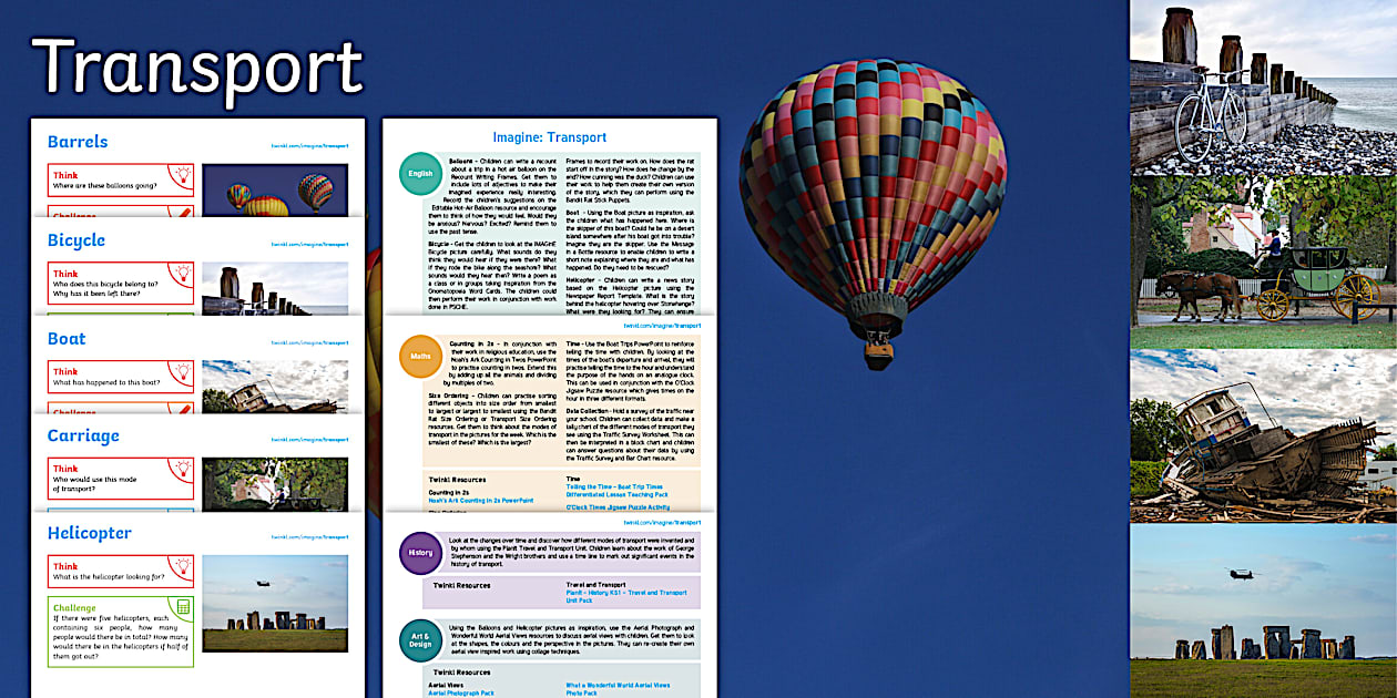 Imagine Transport KS1 Resource Pack (teacher made) - Twinkl