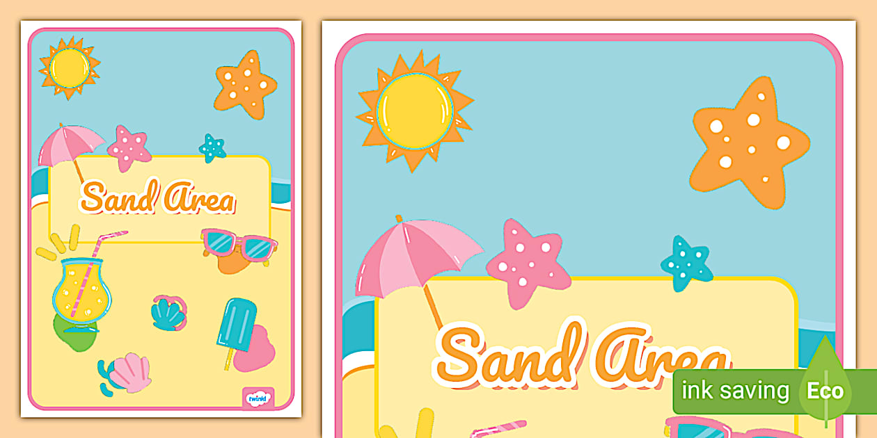 Summer Vibes Sand Area Display Poster (teacher made)