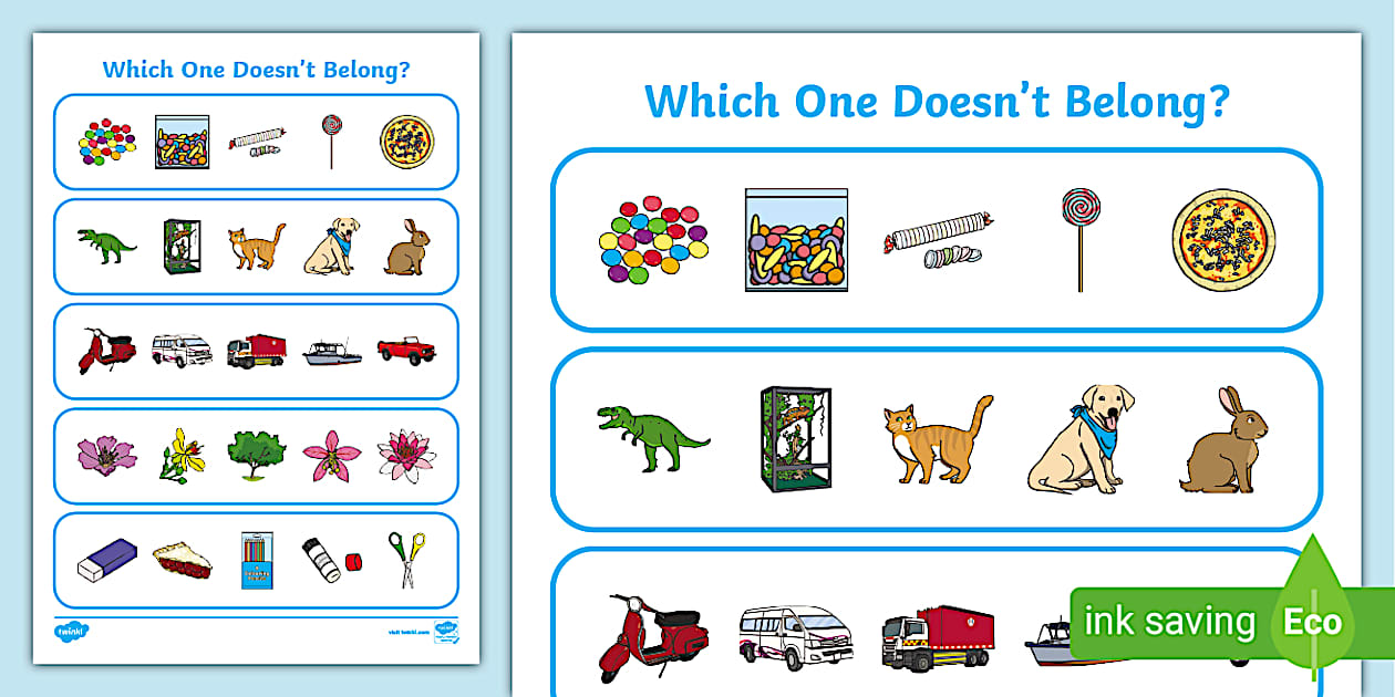 Which One Does Not Belong Activity (teacher made) - Twinkl
