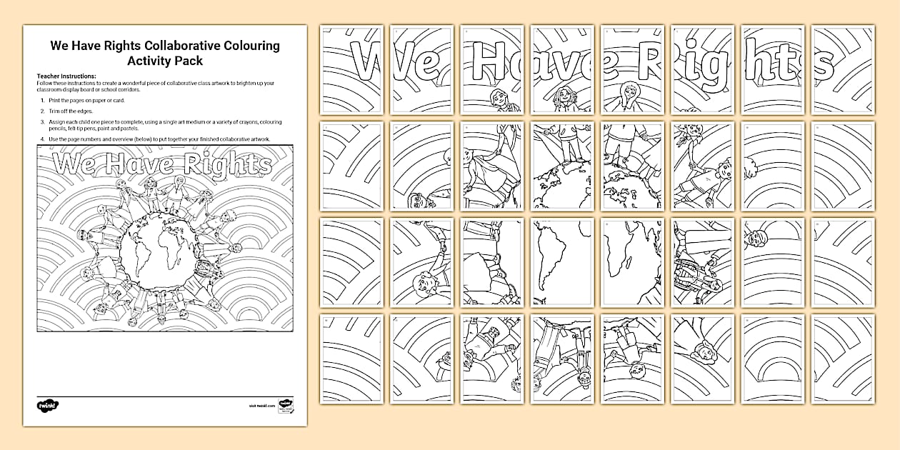 We Have Rights Collaborative Colouring Activity Pack