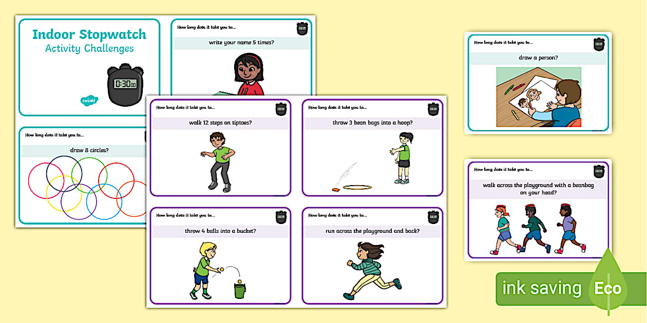 👉 Stopwatch Activity Challenge Cards (teacher made)