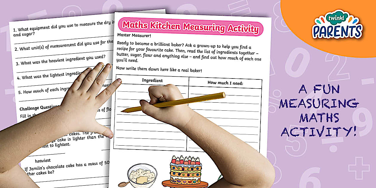 Maths Kitchen Measuring Activity (Ages 6 to 7)
