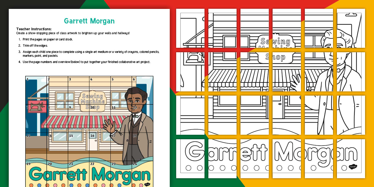 Garrett Morgan Collaborative Art Pack (teacher made)