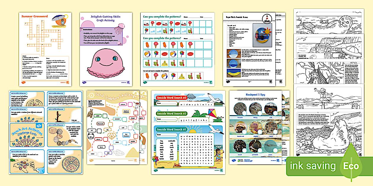 Northern Ireland Seaside-Themed Summer Activity Pack