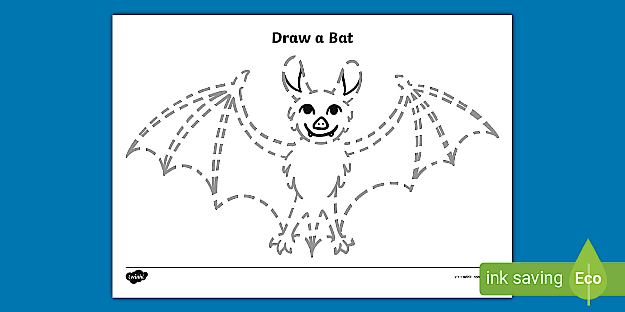 EYFS Draw a Bat Pencil Control Activity (teacher made)