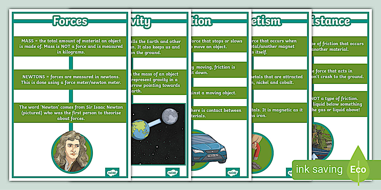 Types of Forces Display Posters (teacher made) - Twinkl