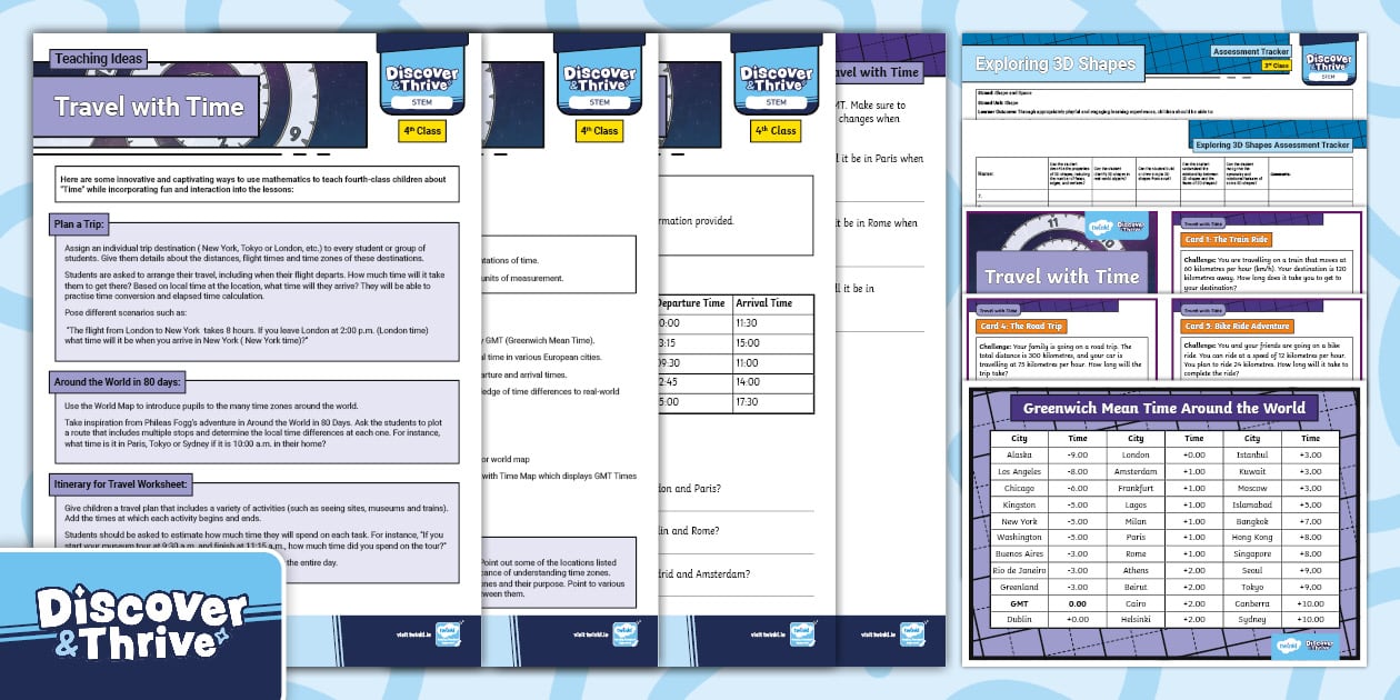 Travel with Time Activity Pack Fourth Class (teacher made)