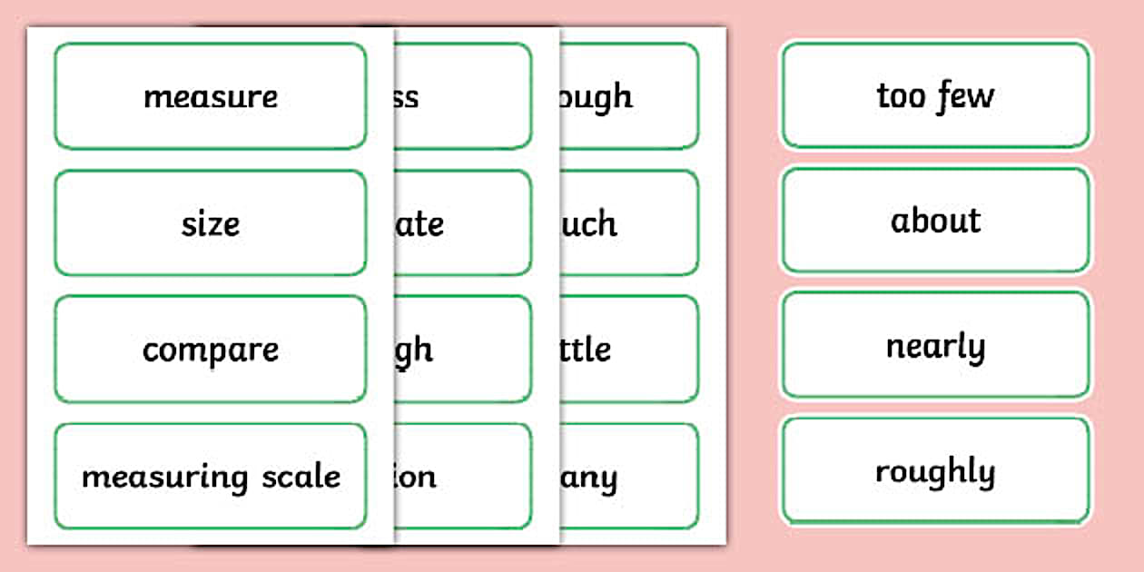 Shape Space Measure Vocabulary Cards (Year 4) (Teacher-Made)