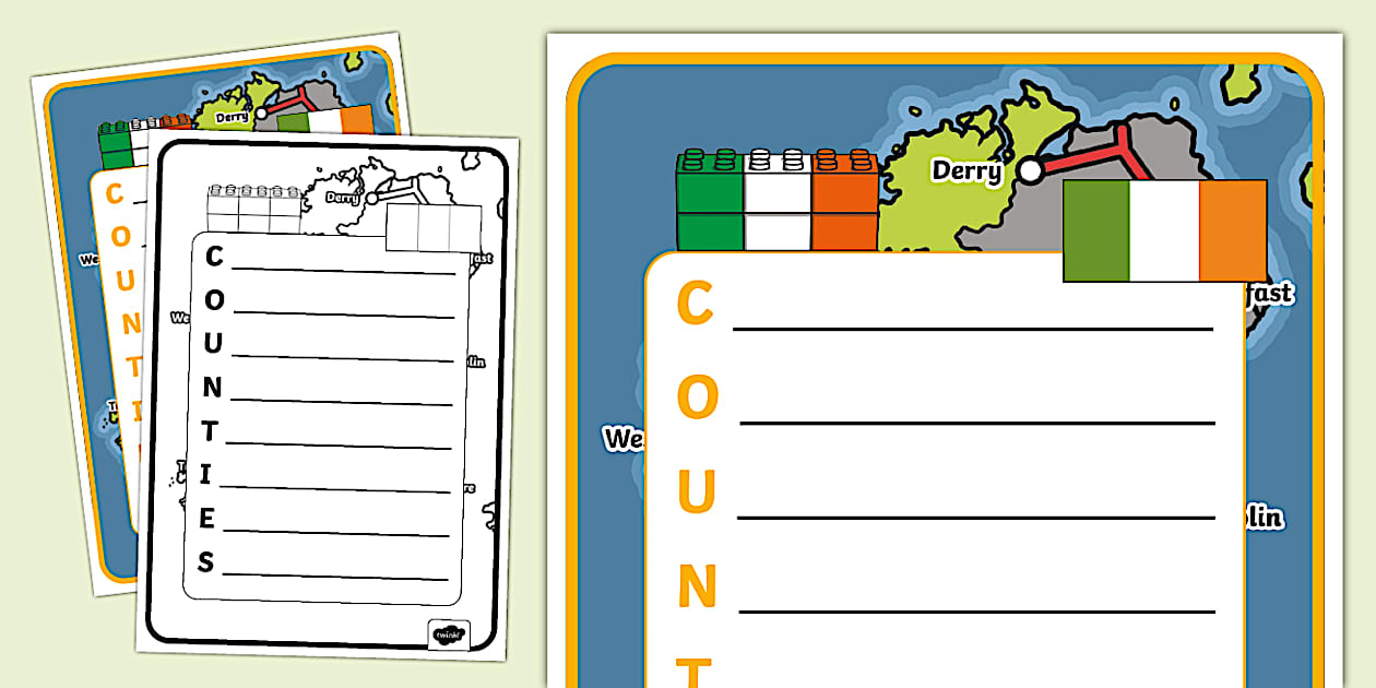 Counties Acrostic Poem Template - Twinkl Writing