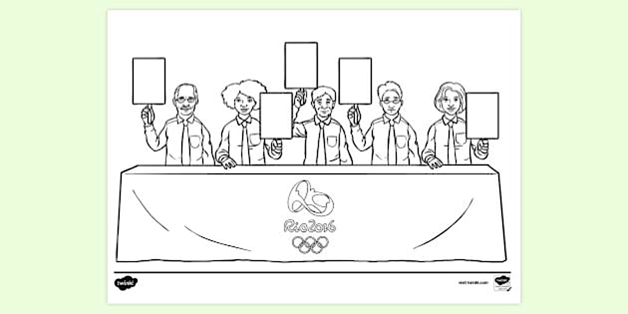 Judges Panel Colouring Sheet | Colouring Sheets - Twinkl