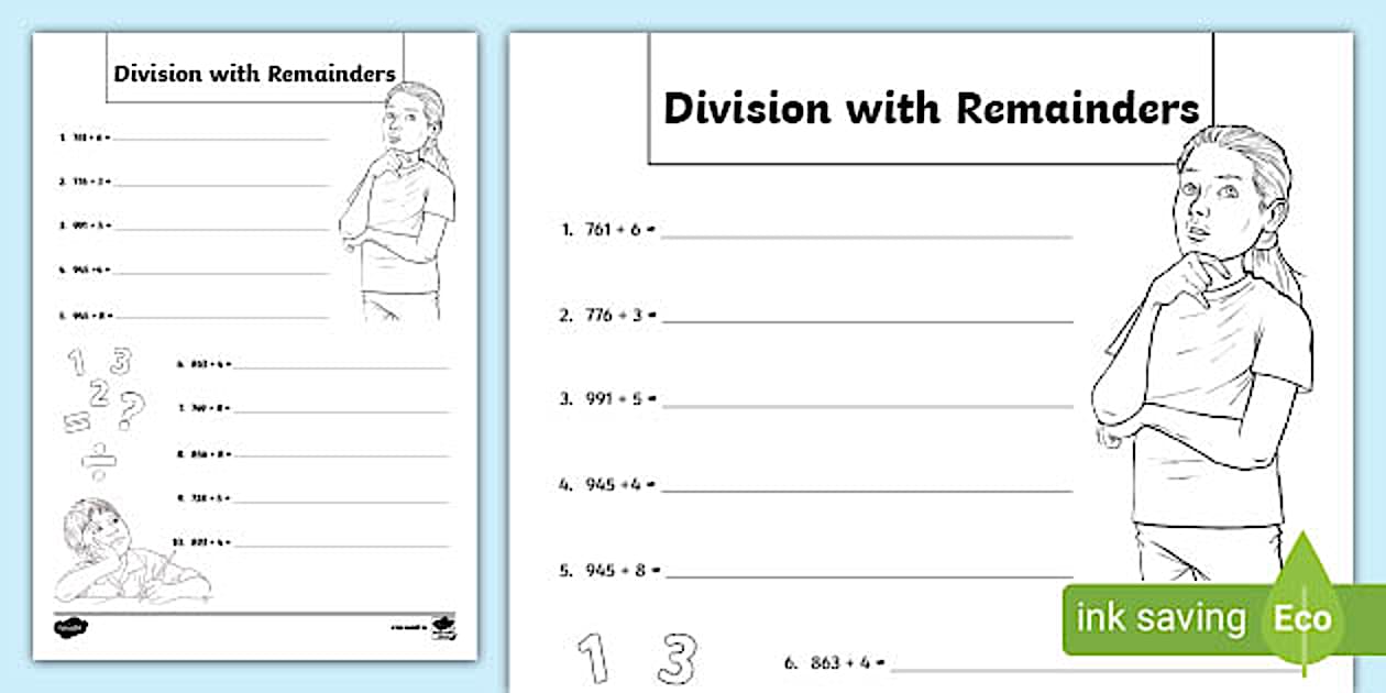 Division with remainders (teacher made) - Twinkl