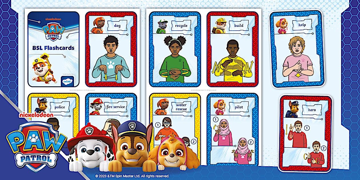 FREE! - Paw Patrol: BSL Flashcards (teacher made) - Twinkl