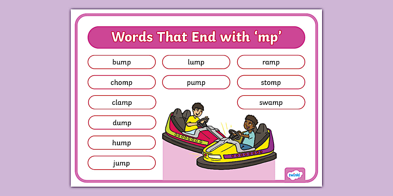 Words That End in -mp Word Mat (teacher made) - Twinkl