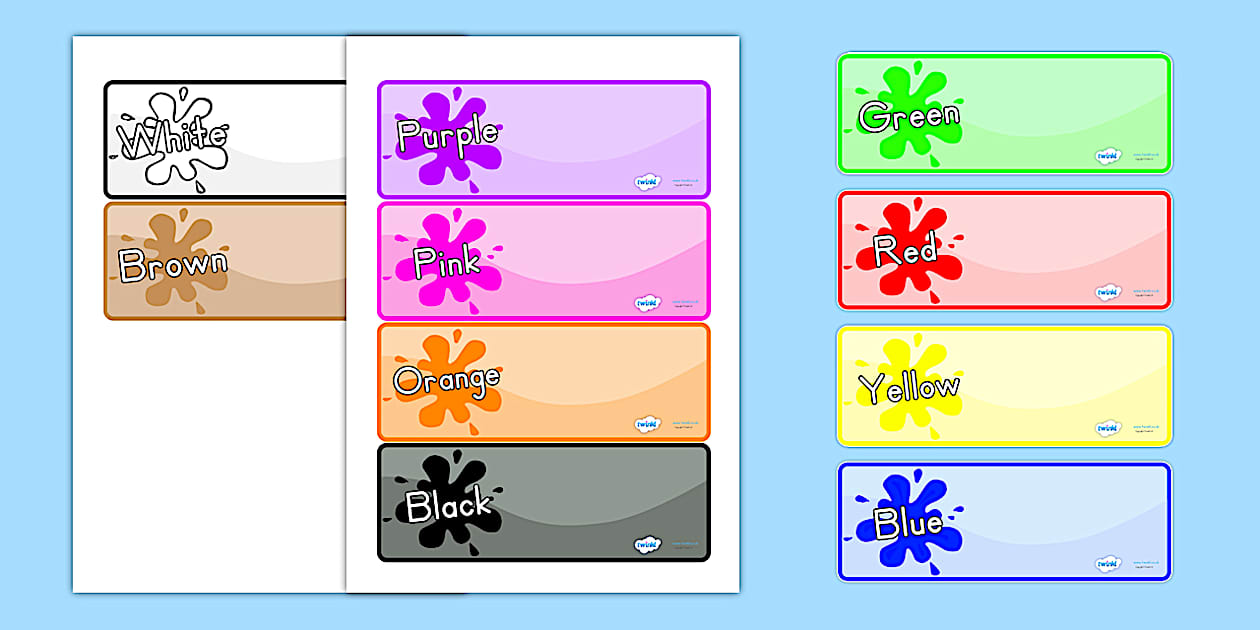 Color Splat Classroom Labels | Cubby, Desk, Drawer Labels
