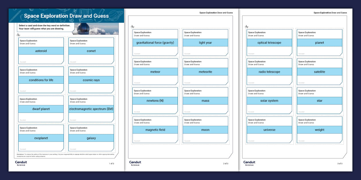 Space Exploration Draw and Guess (teacher made) - Twinkl