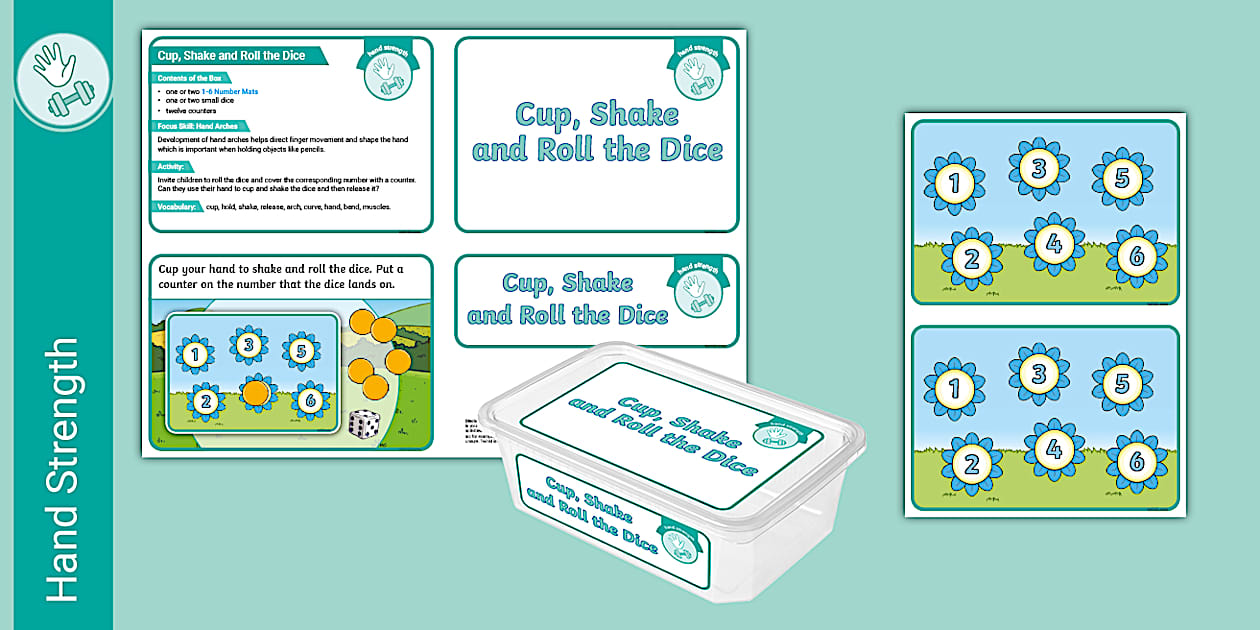 Hand Strength Fine Motor Task Box: Roll the Dice | Twinkl