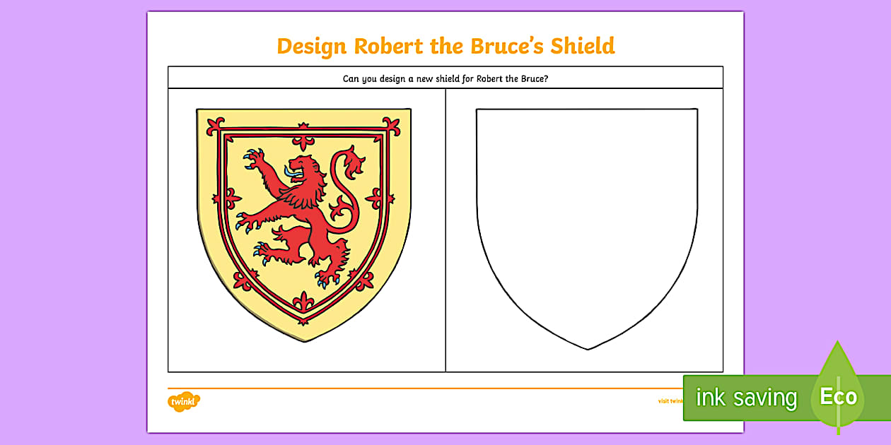 Shield Drawing – Blank Medieval Template – CfE - Twinkl
