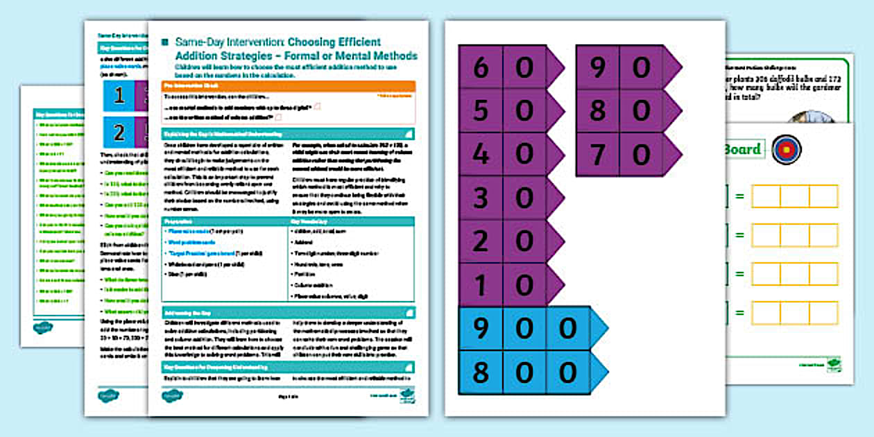👉 Y3 SDI: Choosing Efficient Addition Strategies - Twinkl