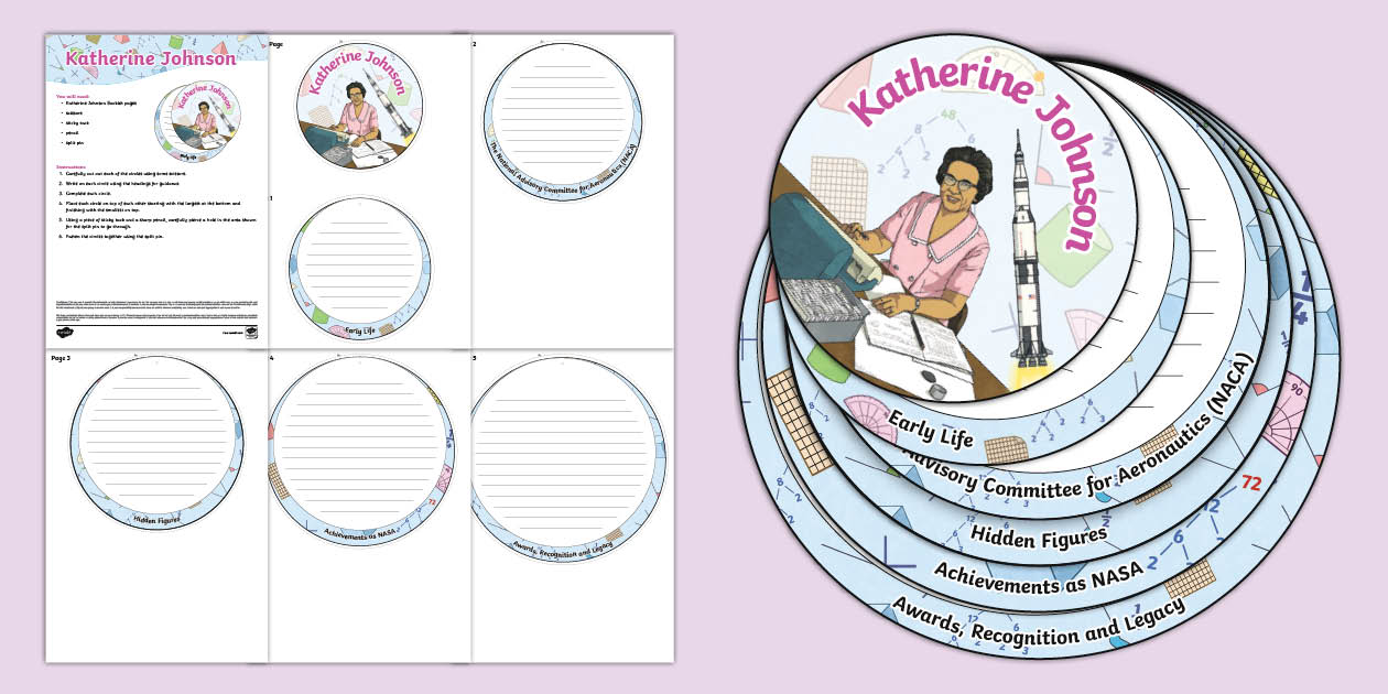 Katherine Johnson Circles Booklet (teacher made) - Twinkl