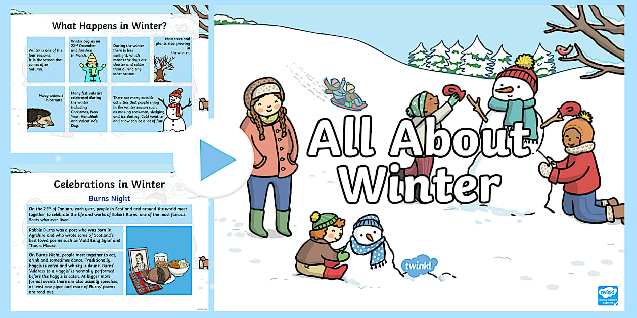 CfE First Level All about Winter PowerPoint- - Twinkl