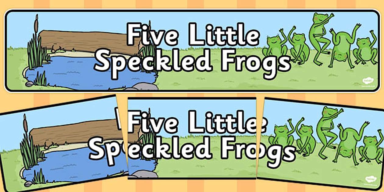 5 Speckled Frogs Display Banner (teacher made) - Twinkl
