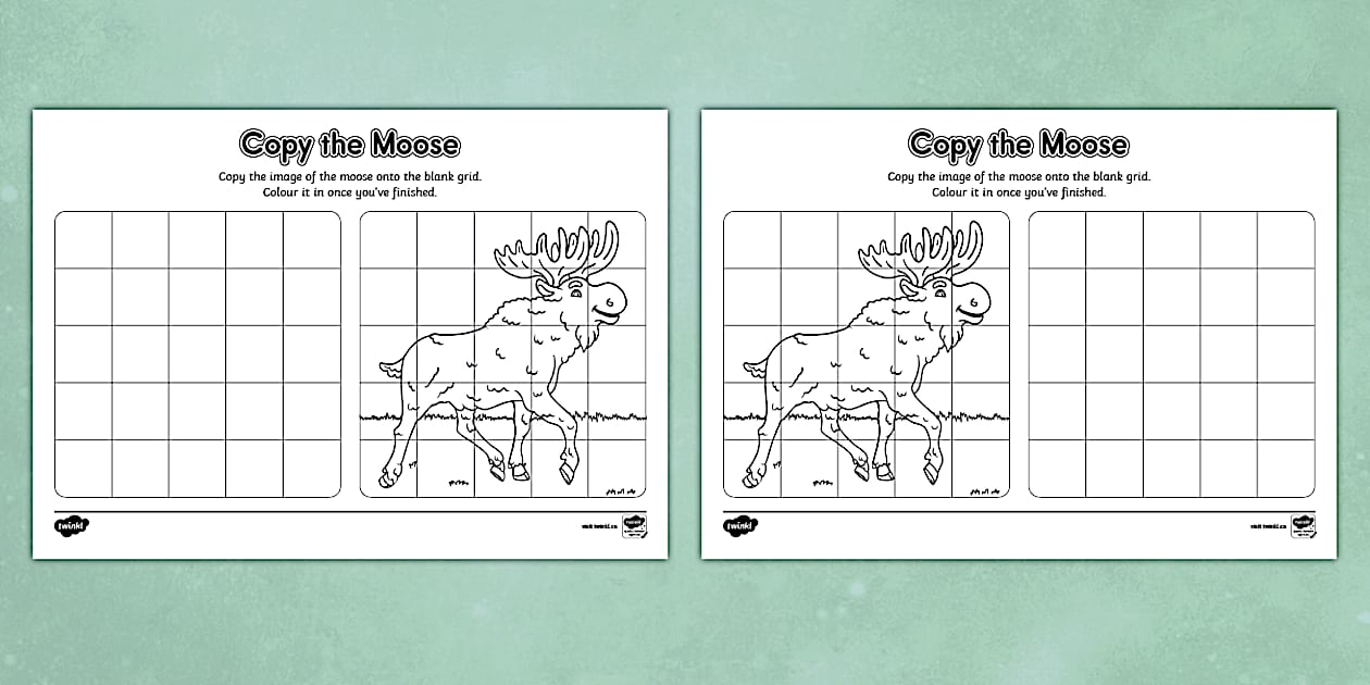 Copy the Moose Worksheet (teacher made) - Twinkl