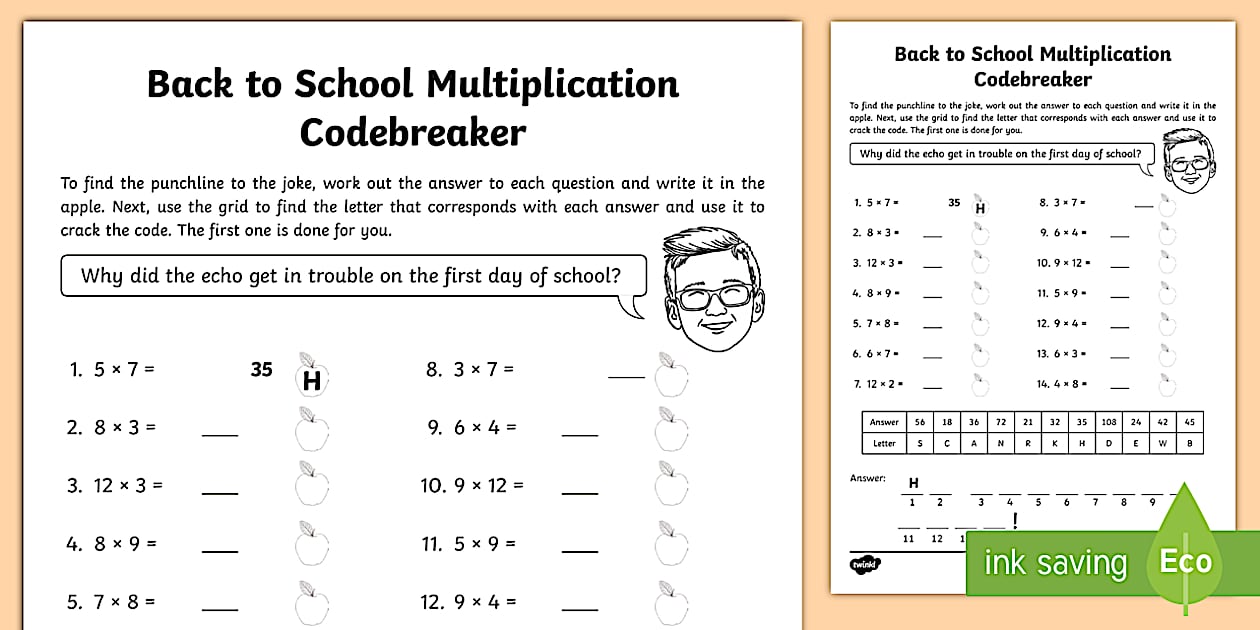 Times table code breaker | Teacher-created activity | Twinkl