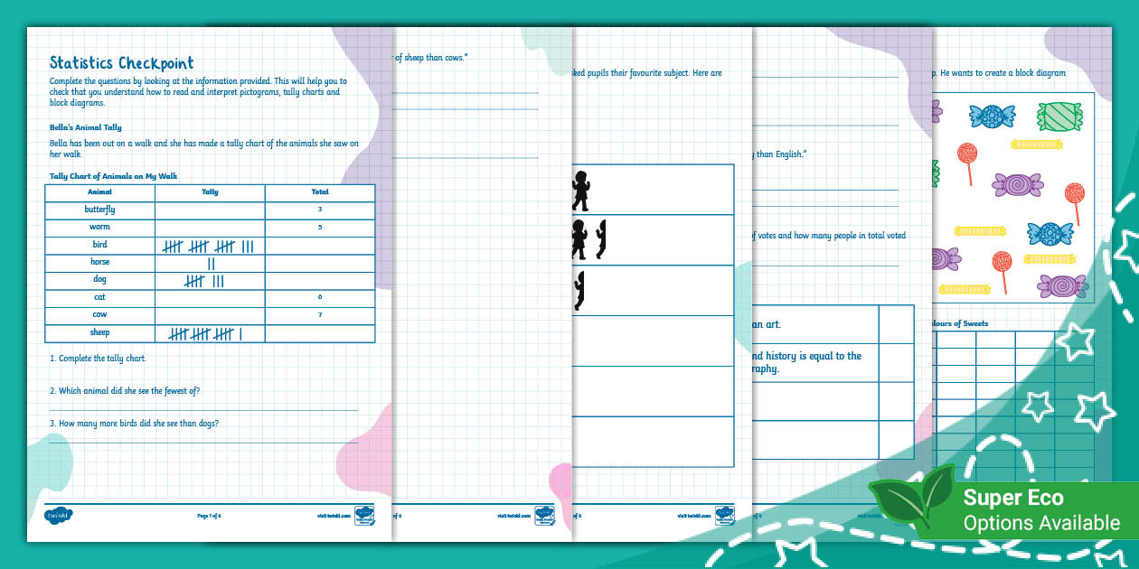 Statistics Checkpoint (Ages 6 - 7) (teacher made) - Twinkl