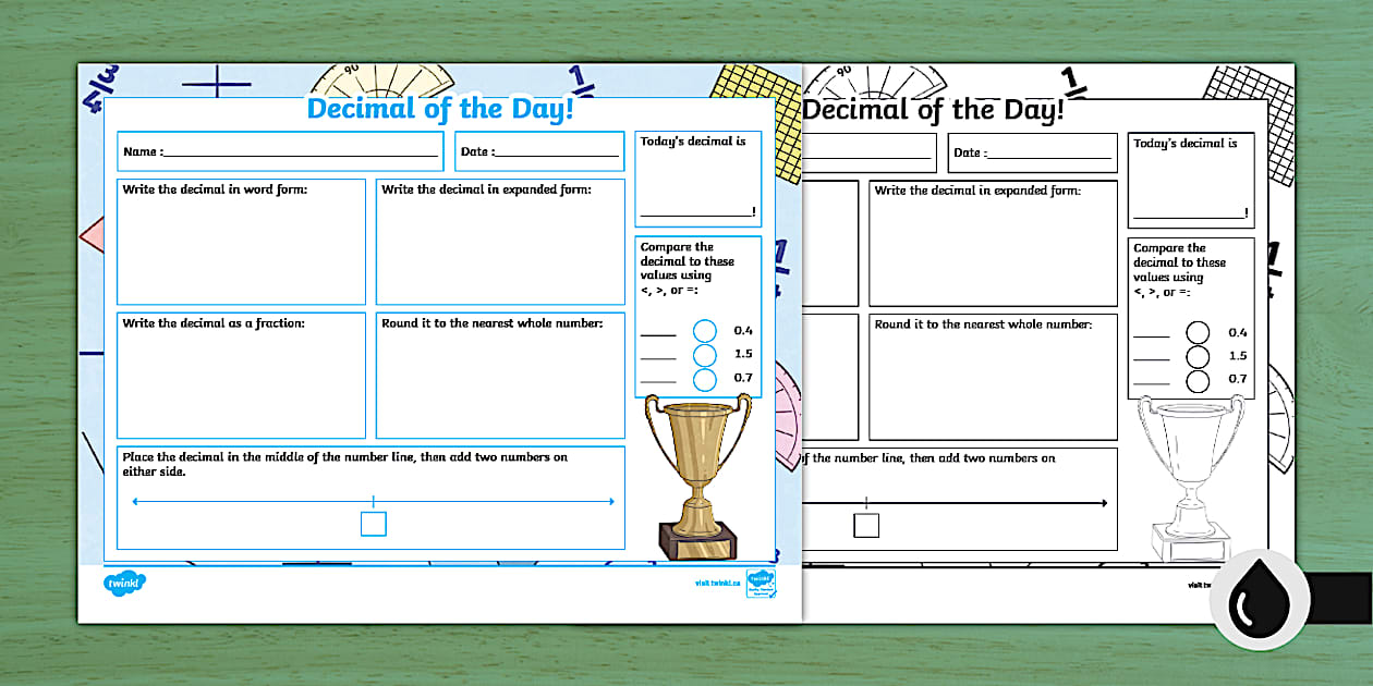 Decimal of the Day (teacher made) - Twinkl