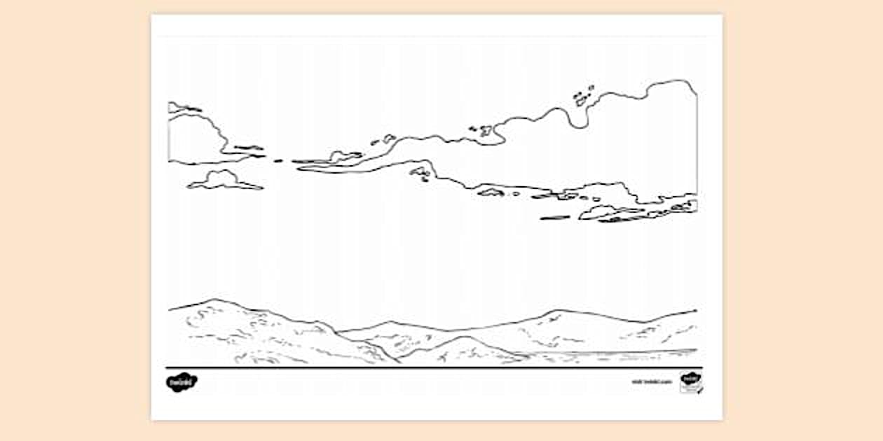 Dusk Sky Colouring Sheet | Colouring Pages - Twinkl