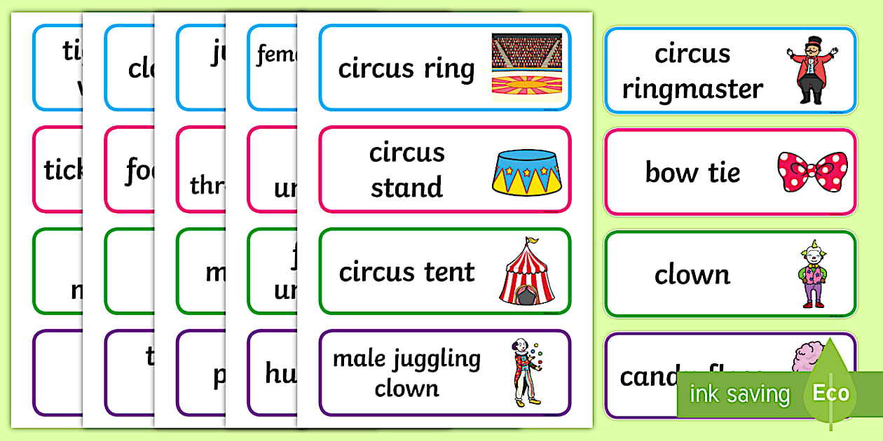 Cursive Circus Classroom Labels (Lehrer gemacht) - Twinkl