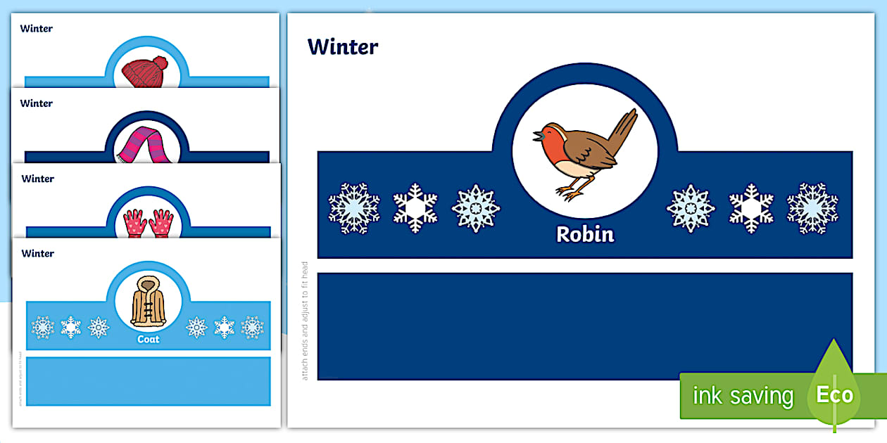 Winter Headband Oral Language Game