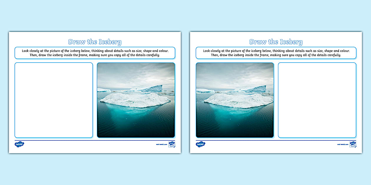 Draw the Iceberg Worksheet (teacher made) - Twinkl