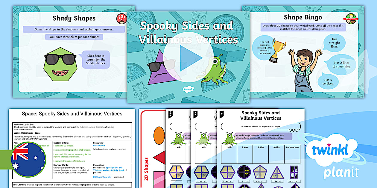 Year 2 Space: 2D Shapes Lesson 1 (teacher made) - Twinkl