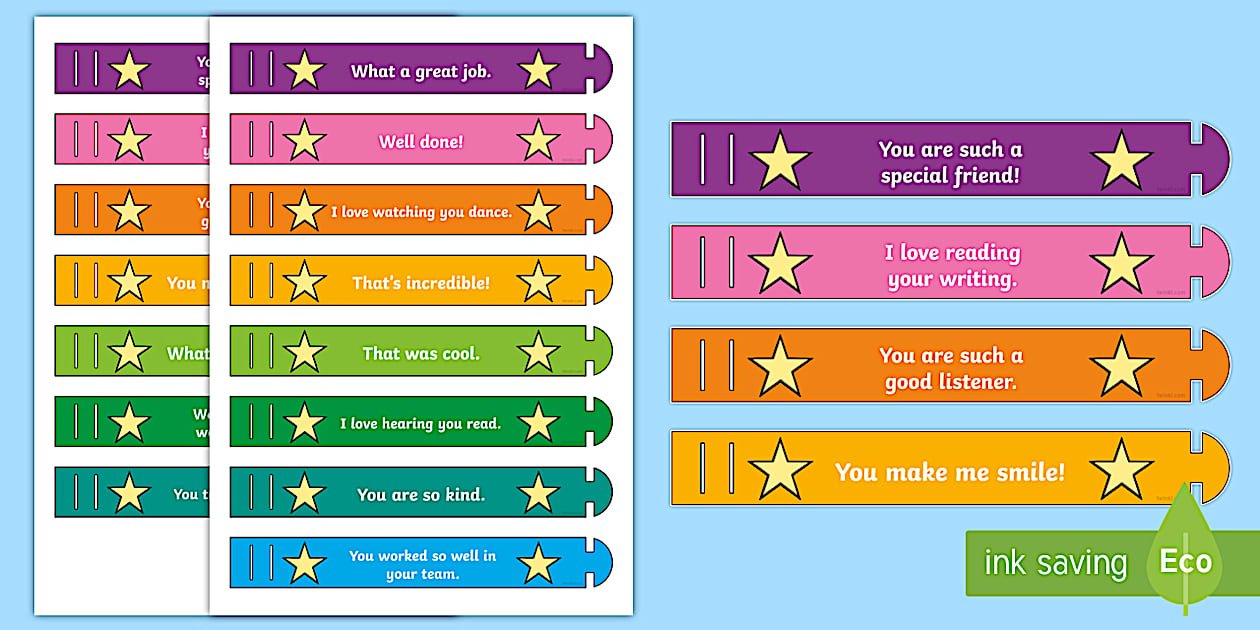 Editable Teacher Praise Wristbands (teacher made) - Twinkl