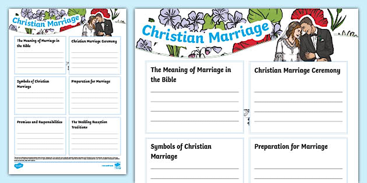 Christian Marriage Fact File Template (teacher made)