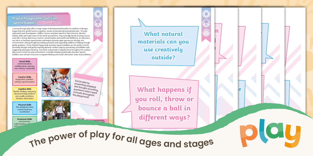 Playful Playgrounds Speech Bubbles for Older Children