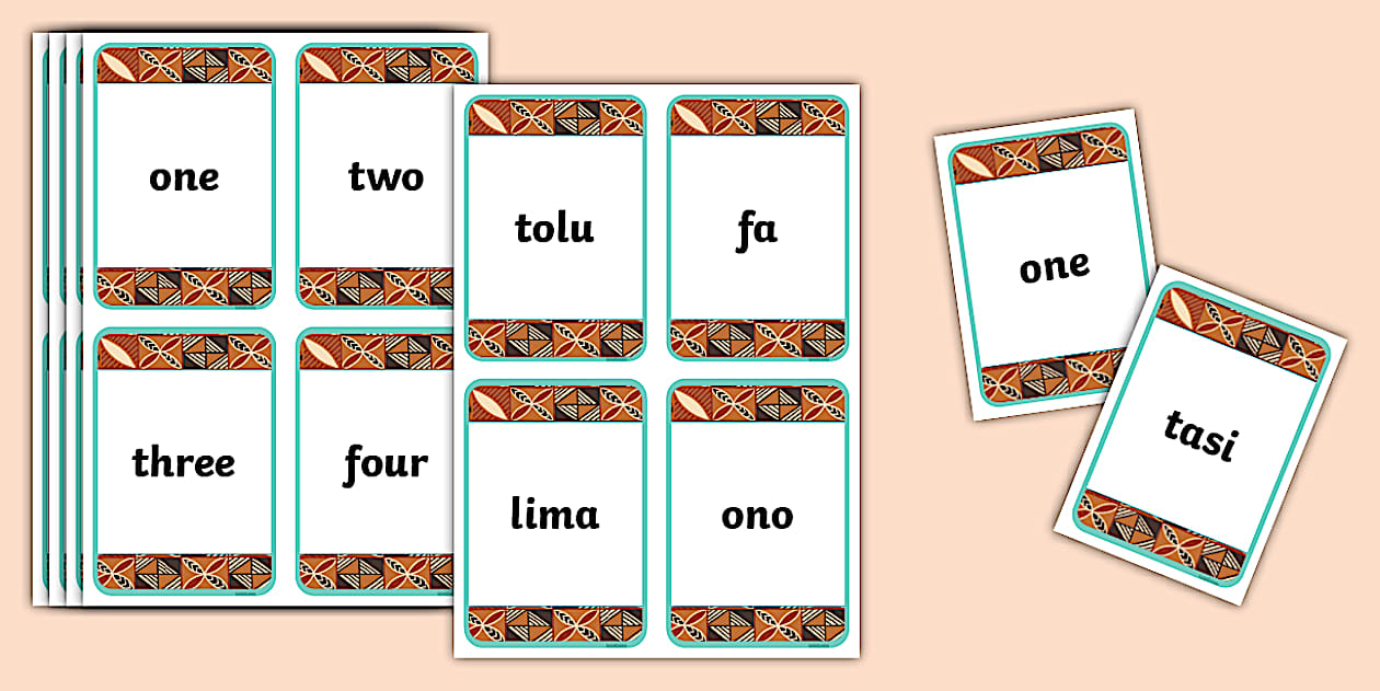 Samoan Language Matching Cards (teacher made) - Twinkl