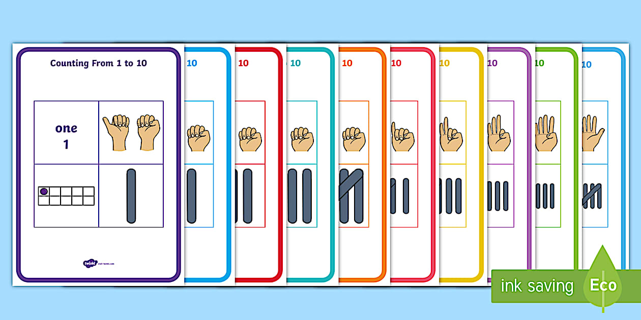 Editable Counting from 1 to 10 Display Posters - Twinkl